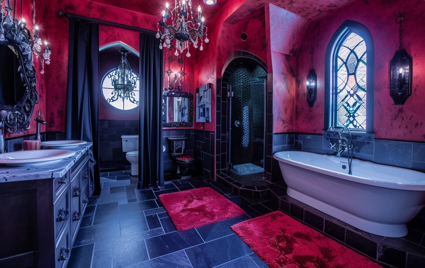 Gothic Glamour - Elegant Bathroom Décor Ideas for a Dark Aesthetic ...